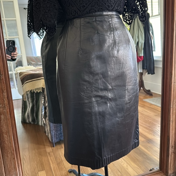 Maxima | Skirts | Vintage Maxima Leather Pencil Skirt | Poshmark